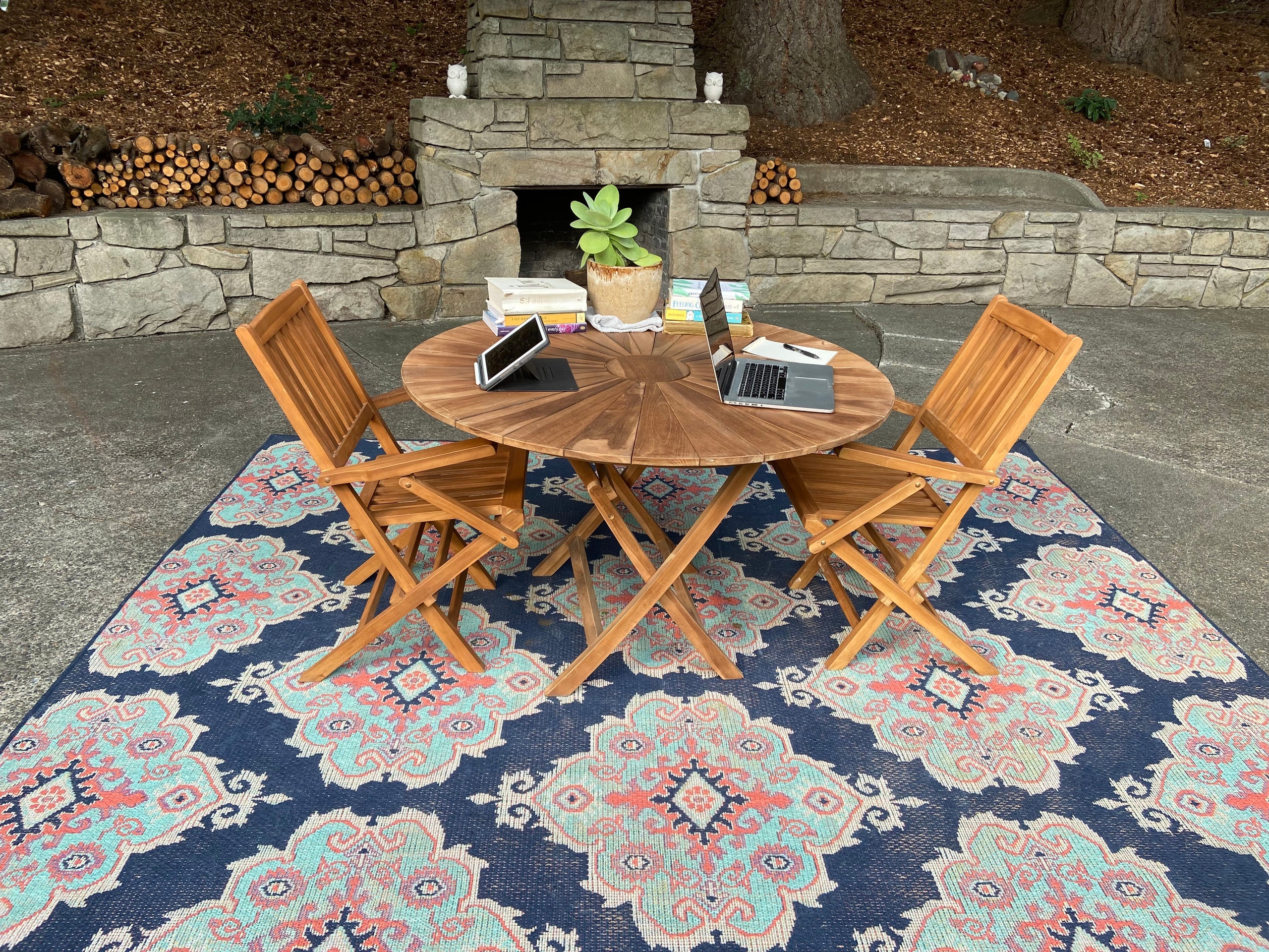 Mata Hari Table Set | Tacoma Teak and Furniture, LLC