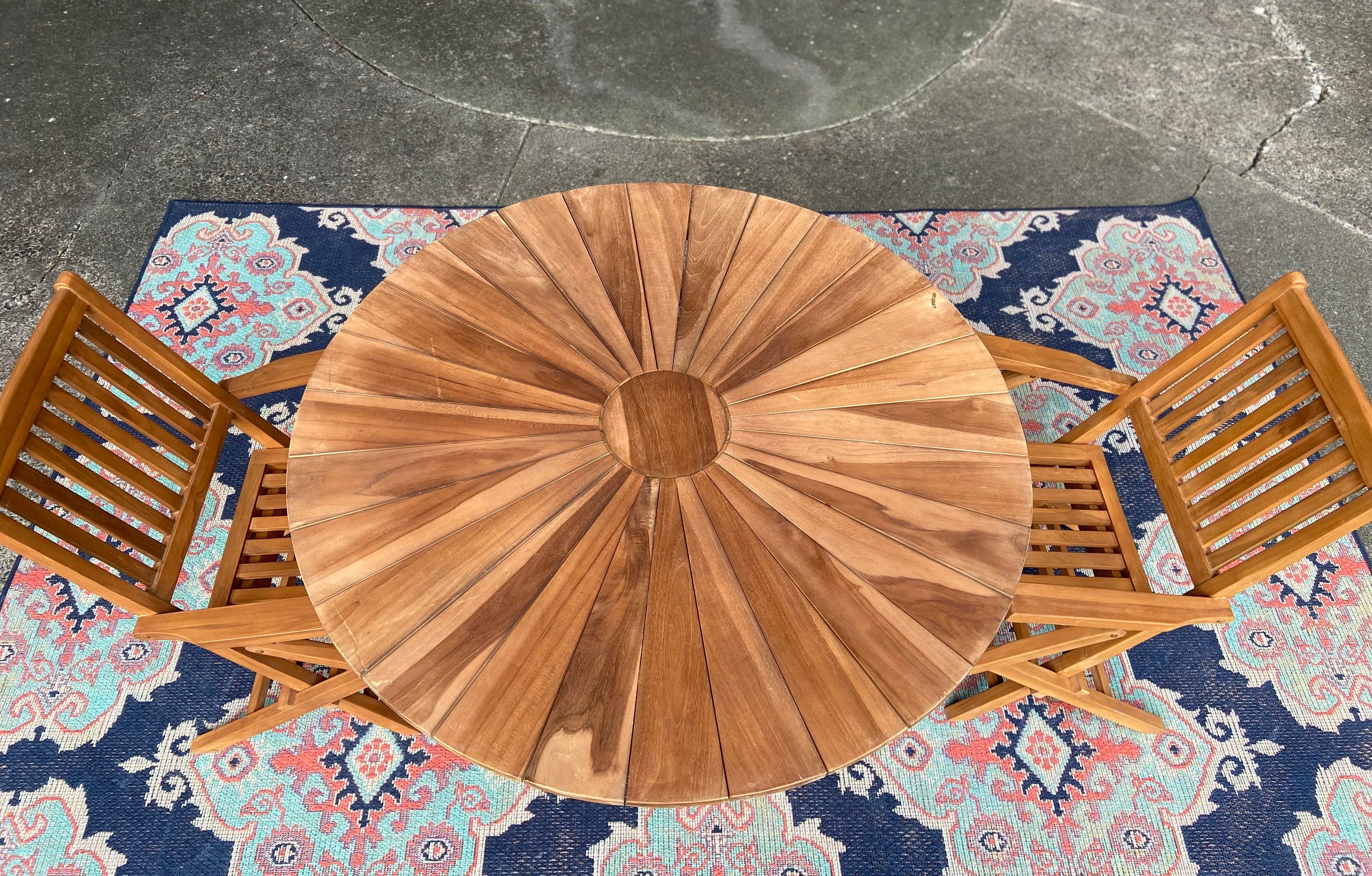 Mata Hari Table Set | Tacoma Teak and Furniture, LLC